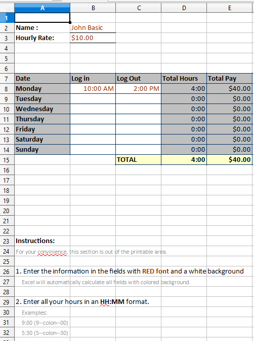 24 7 Schedule Template Database