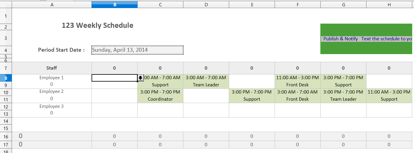 10 Work Schedule Templates