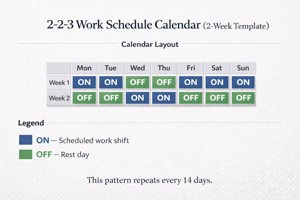 2-2-3 Work Schedule: Meaning, Benefits & Examples
