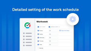 Set up an employee work schedule in more detail