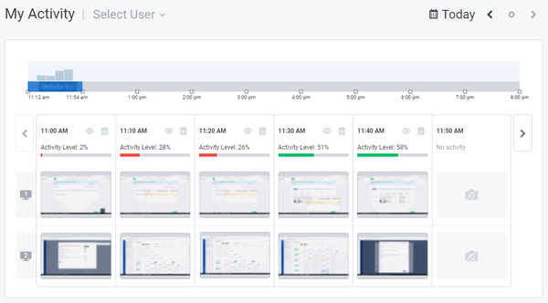 Monitor User Activity with Screenshots Capture