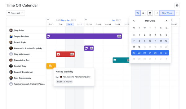 Team Leave and PTO Tracker