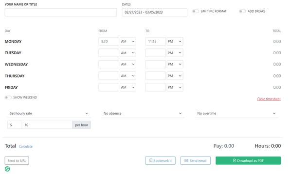 Best 10 Free Time Card Calculators