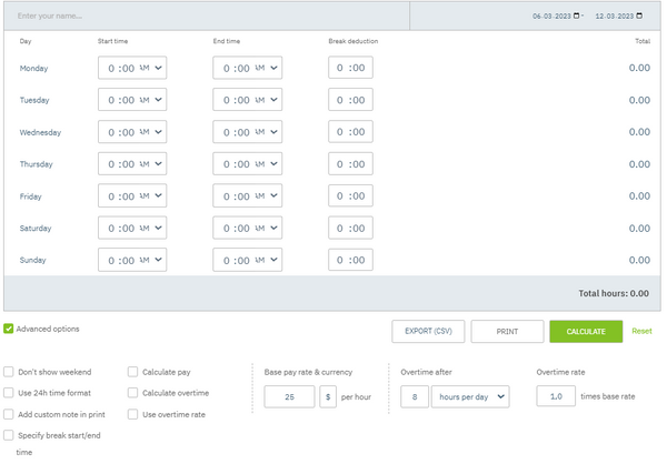 Best 10 Free Time Card Calculators